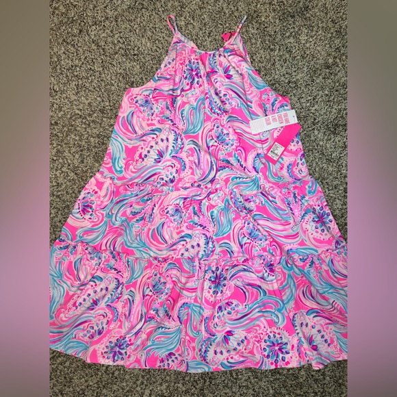 Lilly Pulitzer | Dresses | Lilly Pulitzer Pink And Blue Swirl Dress ...